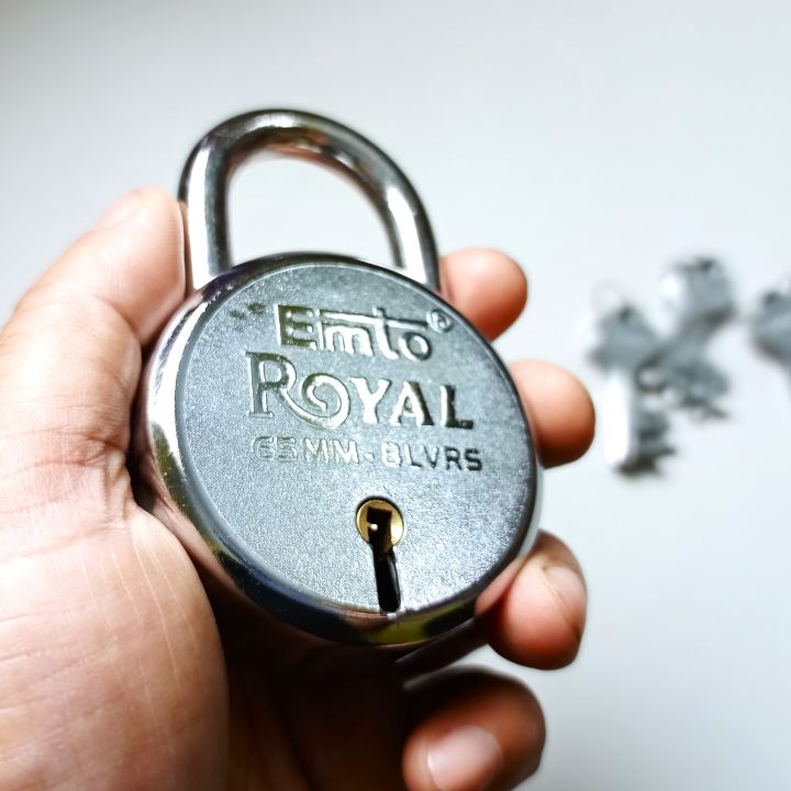 DOUBLE LOCKING SYSTEM STEEL LOCKS / TALA 65 MM WITH 11 ORIGINAL KEYS ...