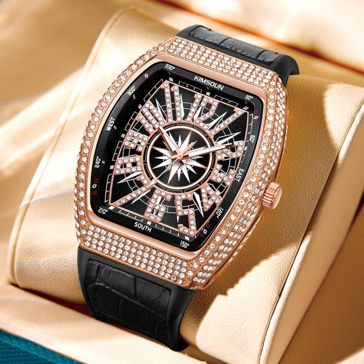 Cross border Kingston brand watch men's barrel shaped watch with ...