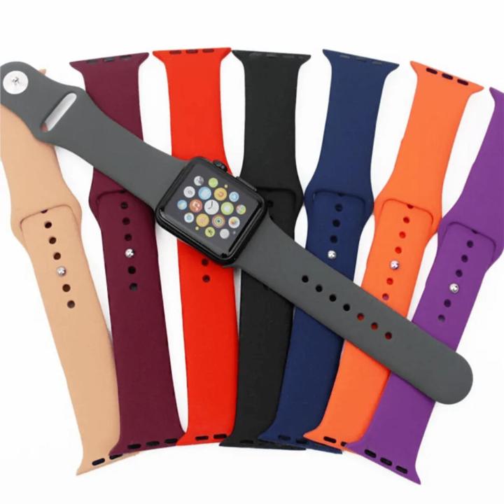 42mm/44mm/45mm Replacement Soft Silicone Strap For Apple Watch Series 7 ...