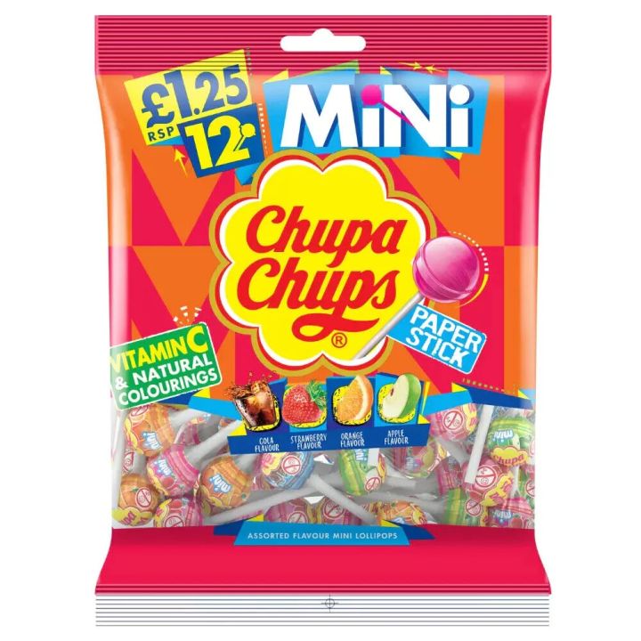 Chupa Chups 12 Paper Stick Mini Assorted Flavour Lollipops 72g | Daraz ...