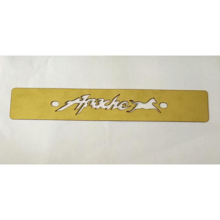 Apache RTR Name Plate Stainless Steel Bike Number Plate Stainless Steel ...