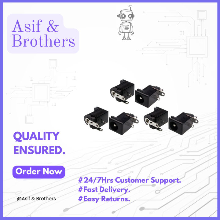Mini Round DC Connector Female Port 10Pcs | Daraz.com.bd