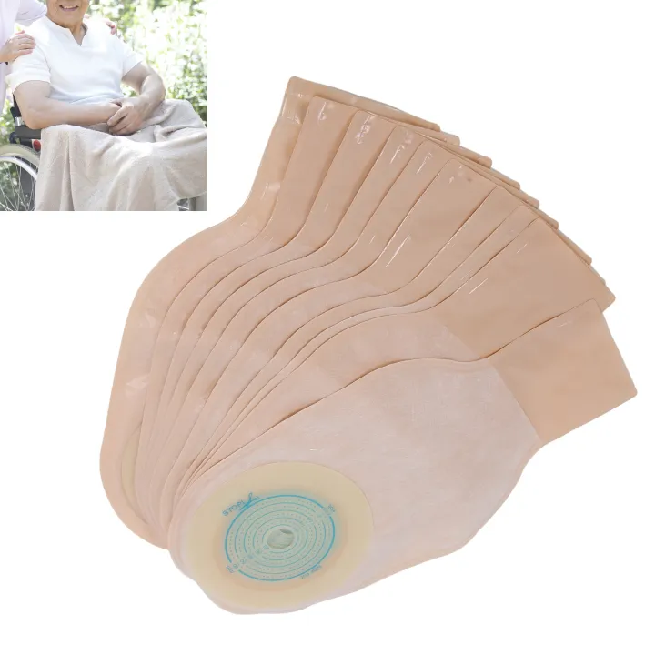 Colostomy Bag 10pcs Ostomy Ileostomy With Measure Ruler Card Sealing ...