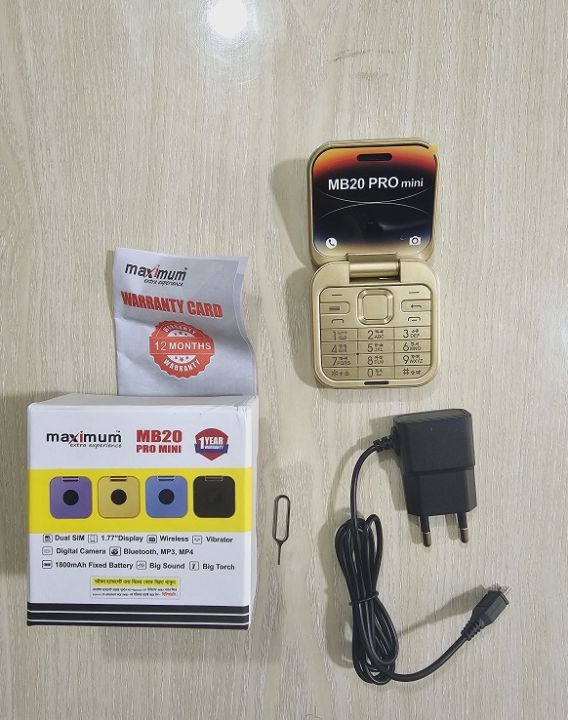 Maximus MB20 Pro Mini Folding Phone Warranty | Daraz.com.bd