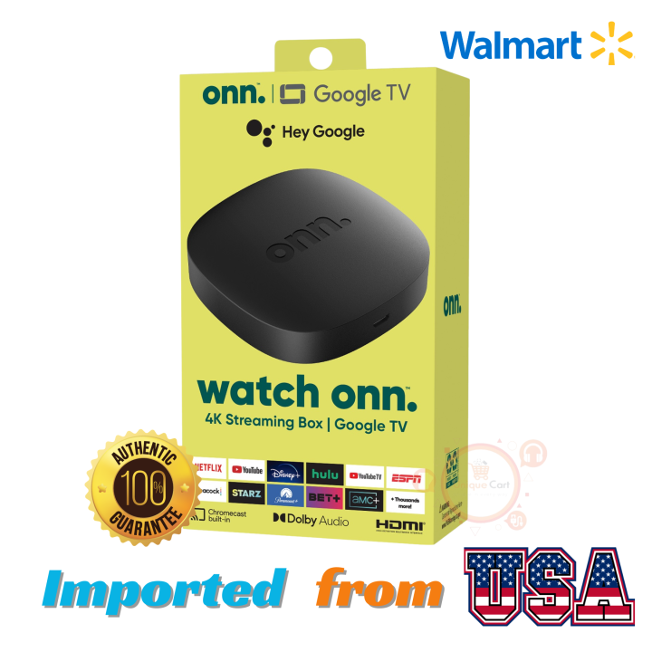 ONN 4K Google Certified Android TV Box - 2GB RAM, 8GB ROM (Unlocked for ...