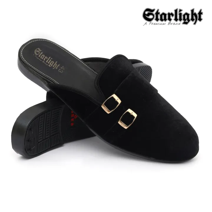 Starlight New Fashionable Velvet Half Shoe For Men | Daraz.com.bd