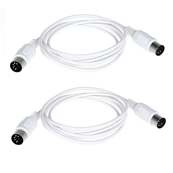 2Pcs MIDI Extension Cable 5 Pin Male to 5 Pin Male Electric , 1.5M ...