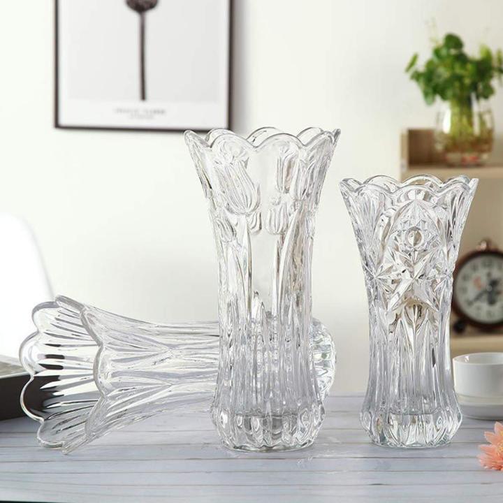 7.5'' Inch Glass Vases For Home Decor Clear Height Glass Crystal Vases ...