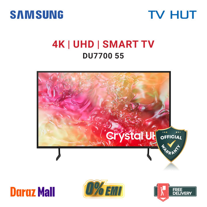 Samsung DU7700 55 Inch Crystal 4K UHD Smart Led TV (2024) Official ...