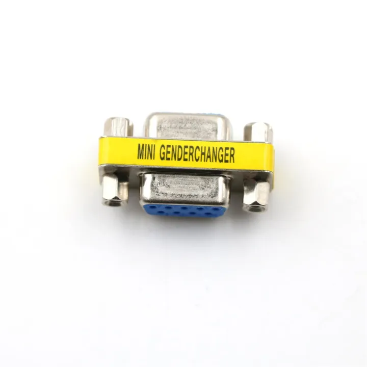 New Serial RS-232 DB9 9 Pin Female to Female F/F Gender Changer Coupler ...
