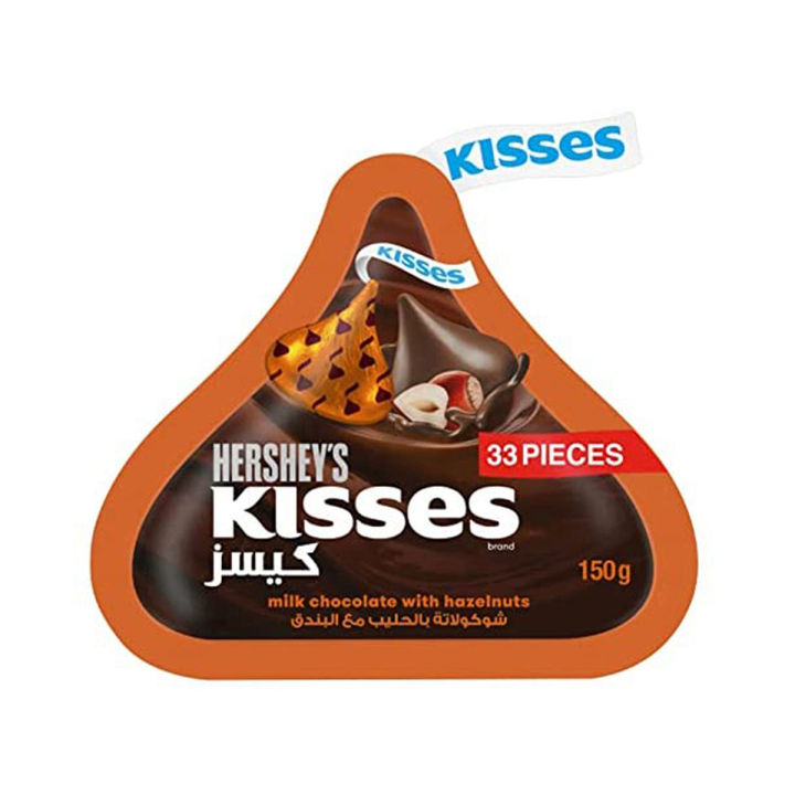 Hershey'S Kisses Milk Chocolate With Hazelnuts 33Pcs - 150Gm | Daraz.com.bd
