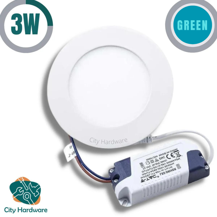 LED Panel Light Round Ceiling Light 3 Watt Green Color | Daraz.com.bd