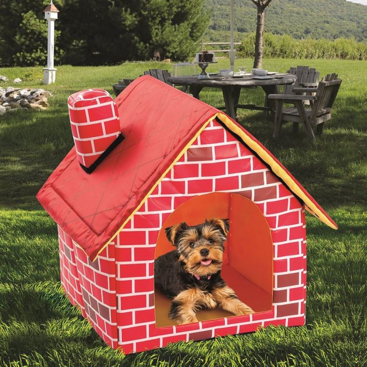 【Limited Quantity】 Portable Pet House With Chimney And Cozy Dog Cat Pet ...