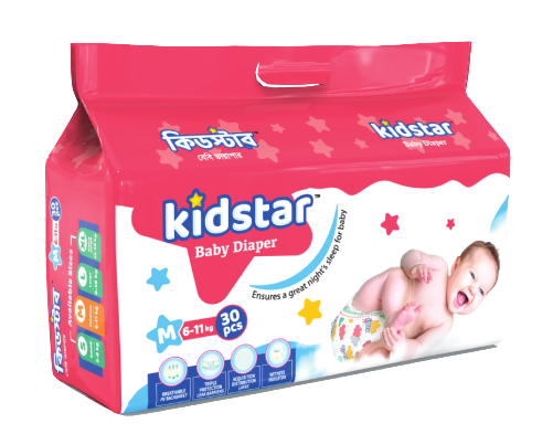 KIDSTAR BABY BELT DIAPER M 30 (6-11 KG) | Daraz.com.bd
