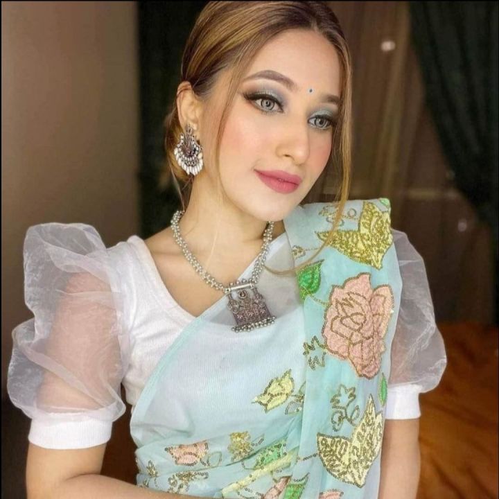 Puff Sleeve Tissue Hata Crop Top - Blouse | Daraz.com.bd