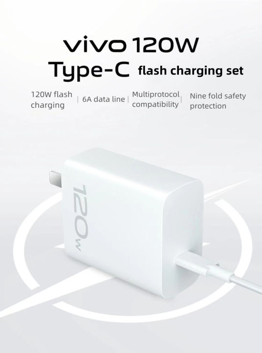 Vivo iQOO 120W Flash Charger Power Adapter WITH CABLE | Daraz.com.bd