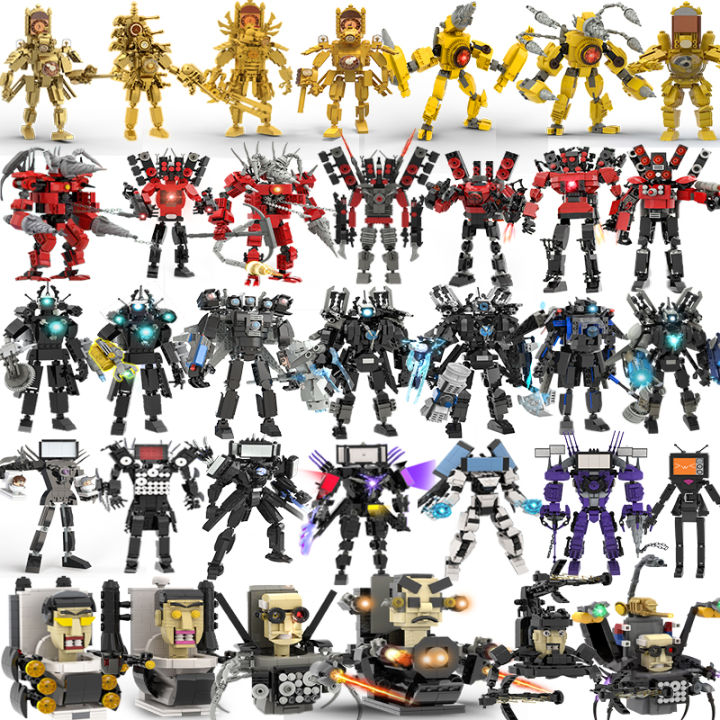 Happy MOC Skibidi Toilet All Action Figures Model Building Block Titan ...