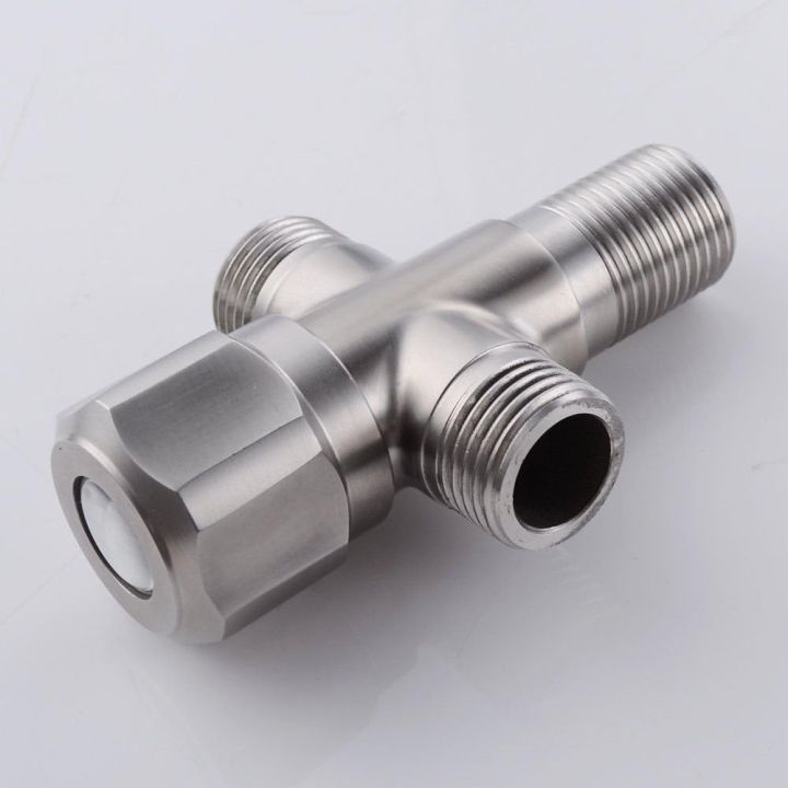 ARABIAN- SUS304 Stainless Steel Bathroom Angle Valve 3-Way T-Adapter G ...