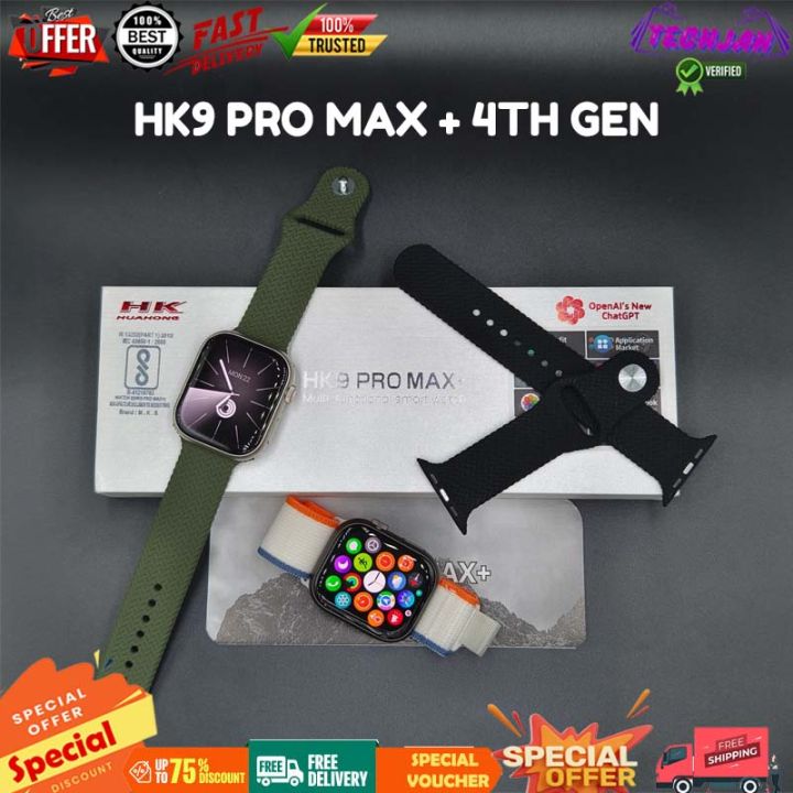 Hk9 Pro Max Plus Gen 4 Super Amoled Display Smartwatch With ChatGPT 2GB ...