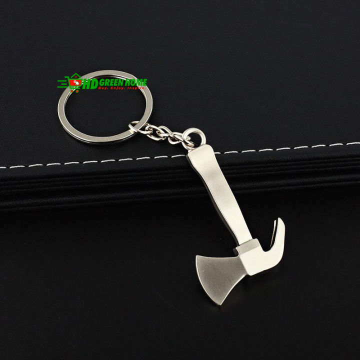 Metal Axe with Claw Keyring Axe Shape Mini Tool Key Ring Keychain Key ...