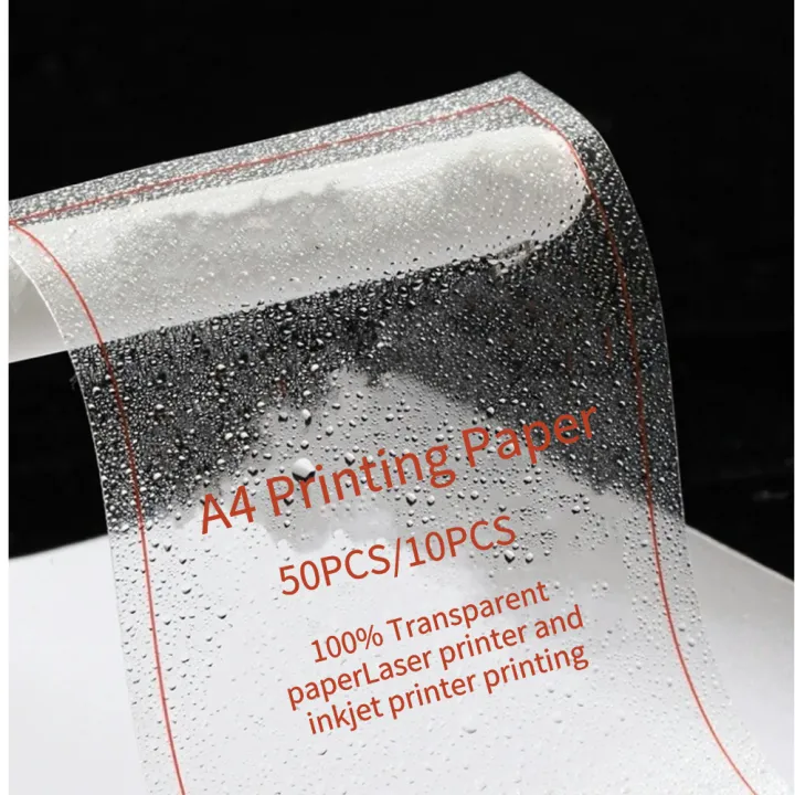 Transparent Sticker Paper 10/50 sheets A4 Printable Vinyl Label Sticker ...