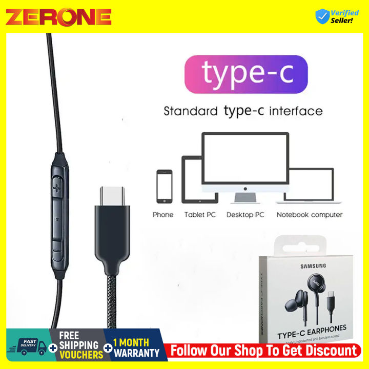 Samsung Type-C AKG Original Earphone Usb C Connector In Ear Earphone ...