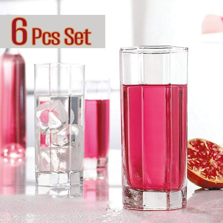 8 Kona/8 Corner Water Glass Set - Stylish And Non-Reactive Glassware ...