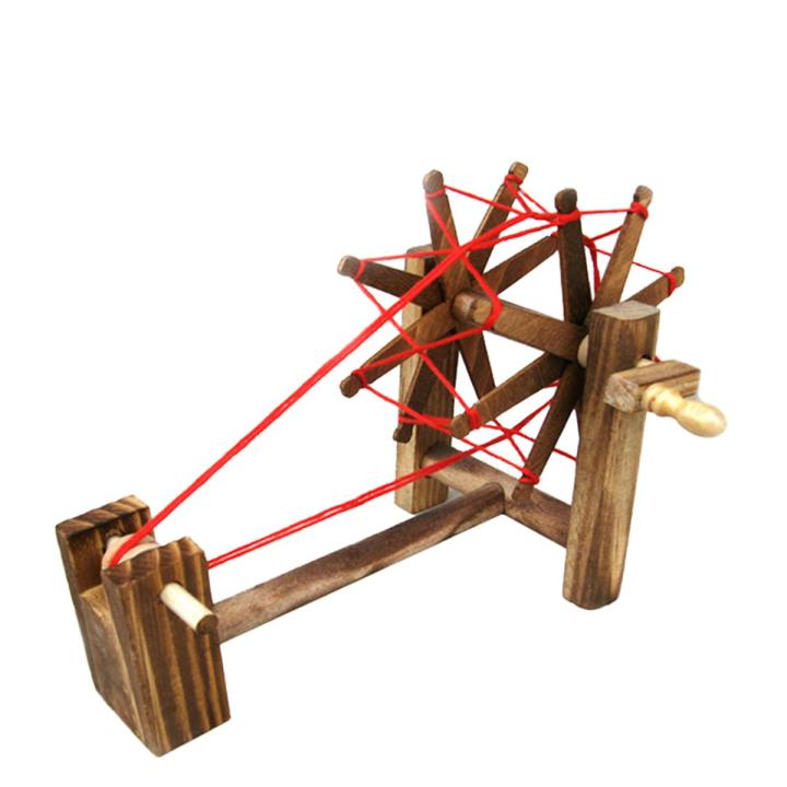 Mini Spinning Wheel Exquisite Detail Great Accessory Wooden Simulation ...