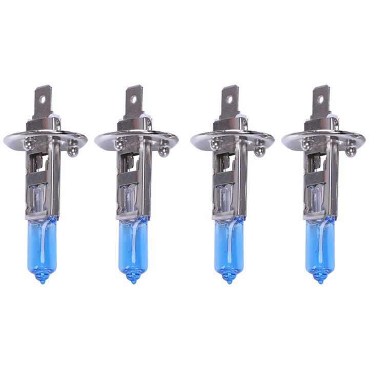 4Pcs 55W H1 White Halogen High Beam Headlight Bulb | Daraz.com.bd