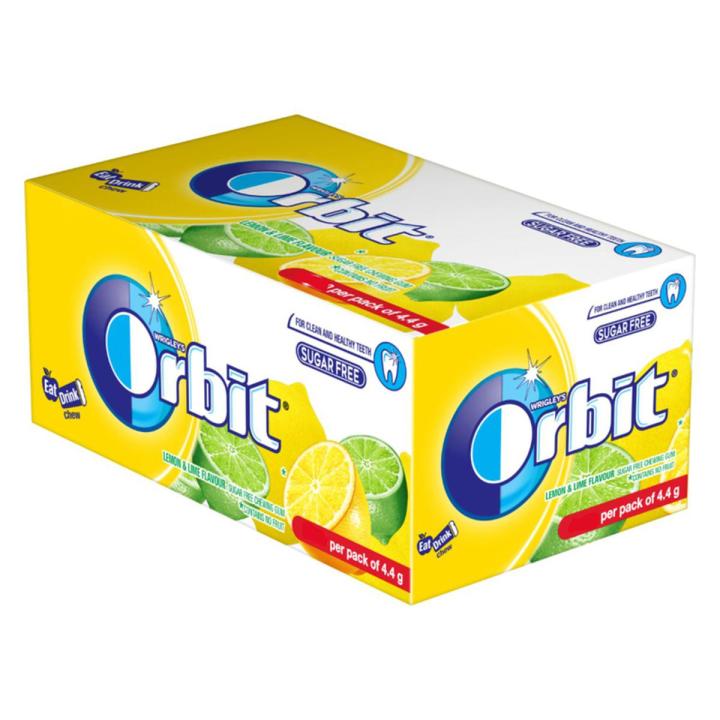 Orbit Chewing Gum Lemon Lime & Flavor Sugar Free 1 Box 32 Packets 140g ...