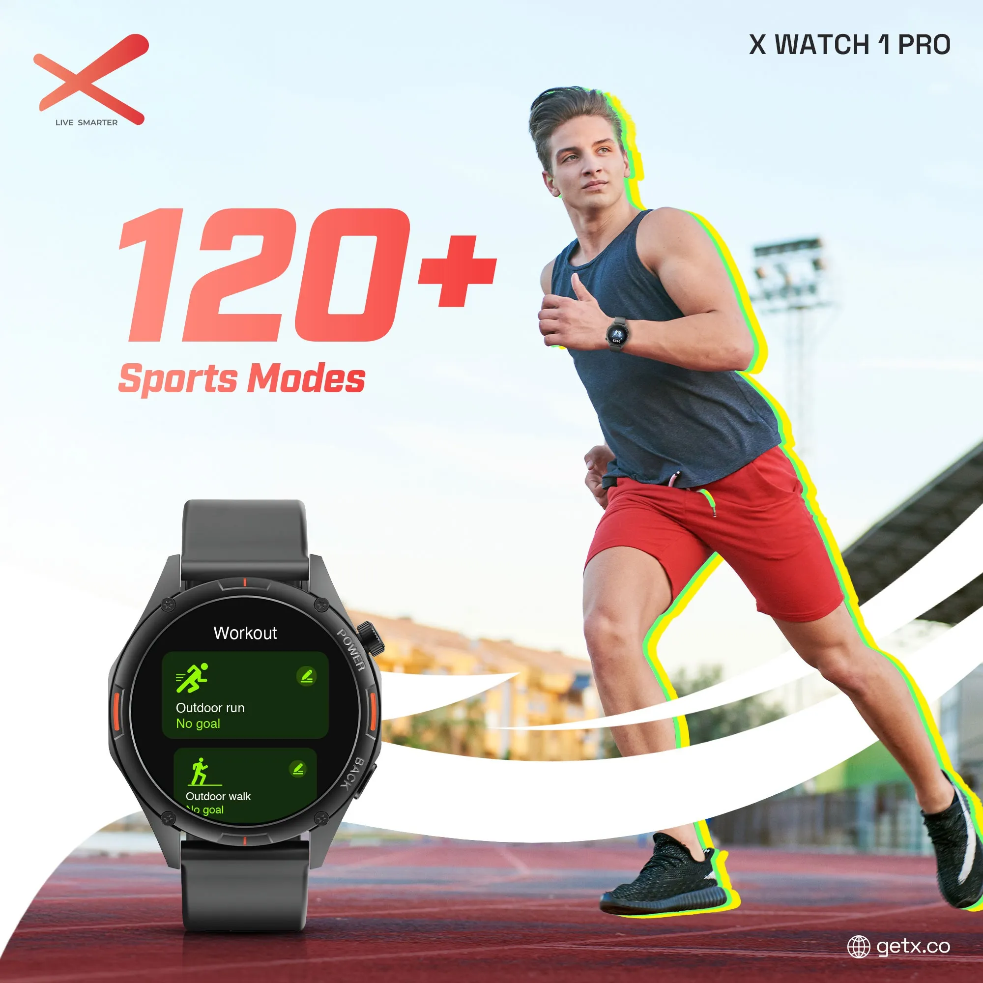 X Watch 1 Pro with 1.43" Amoled Display, Bluetooth Calls, 200 Sports ...