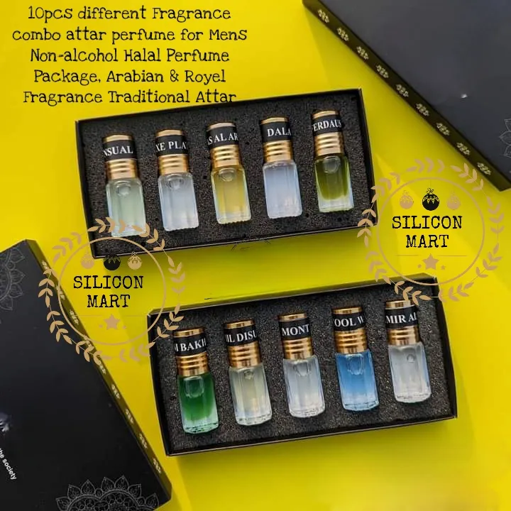 10pcs different Fragrance combo attar perfume for Mens Non-alcohol ...