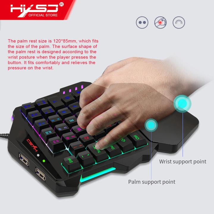 HXSJ V500 Streaming Ribbon Converter One-handed Keyboard with USB ...