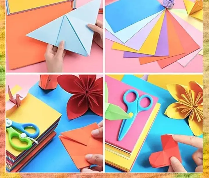 A4 Color Paper Multicolour Sheets (50 Pcs) for Craft, Art & Photocopy ...