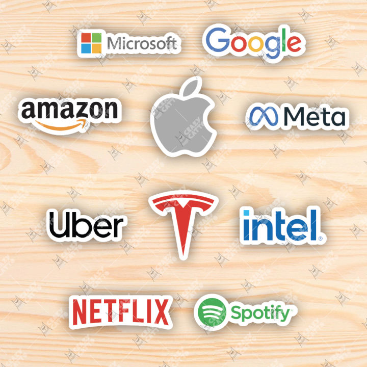 Tech Giants Sticker Pack 1 Laptop Mobile Vinyl Waterproof Sticker ...