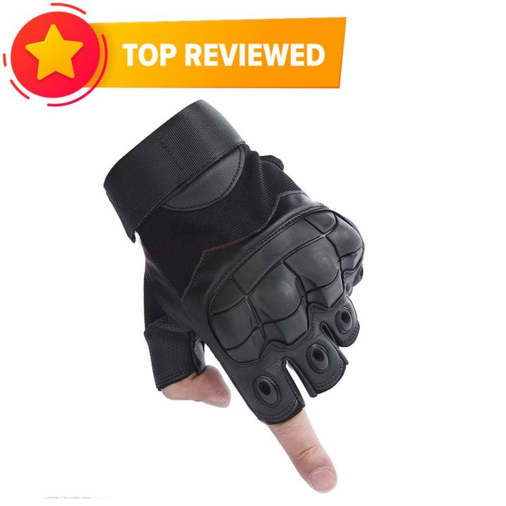 Half finger Military Grade Tactical Outdoor Hand Gloves-Black | Daraz ...
