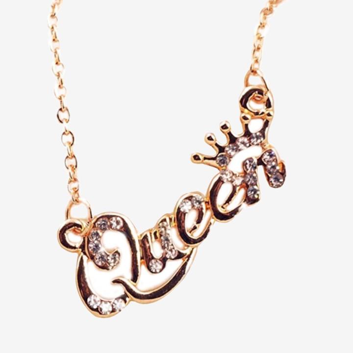 Luxury -Color Queen Crown Chain Necklace | Daraz.com.bd