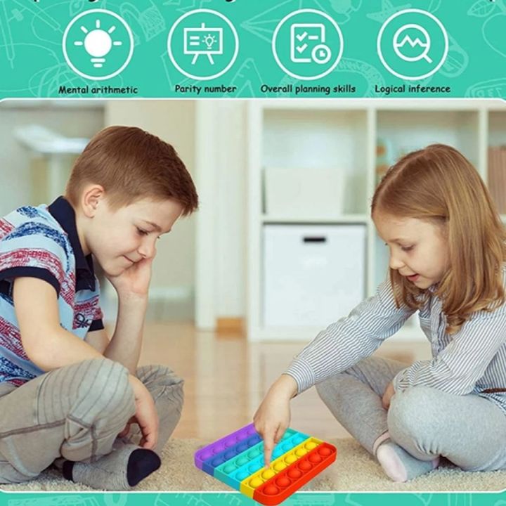 Popped 16cm Push Pop Bubble Fidget Sensory Toy Special Needs Stress ...