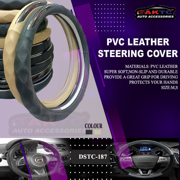 PVC Leather CAR Steering Wheel Cover, STEERING COVER | Daraz.com.bd