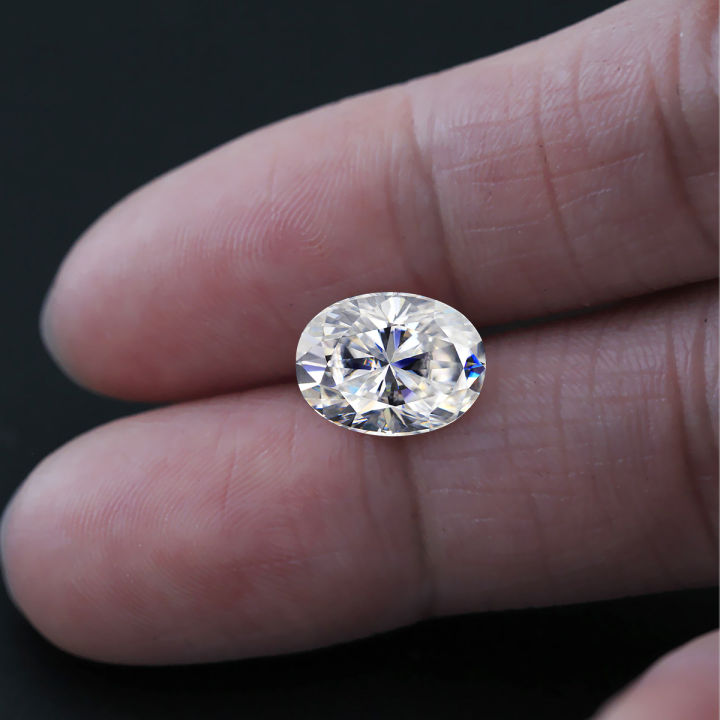 【Free shipping】 GRA Certified 2K D Color Oval Cut Moissanite Loose ...