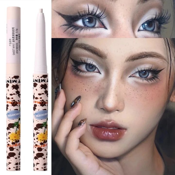 【Tech-savvy】 Matte Pearlescent White Lying Silkworm Highlighter Pen ...