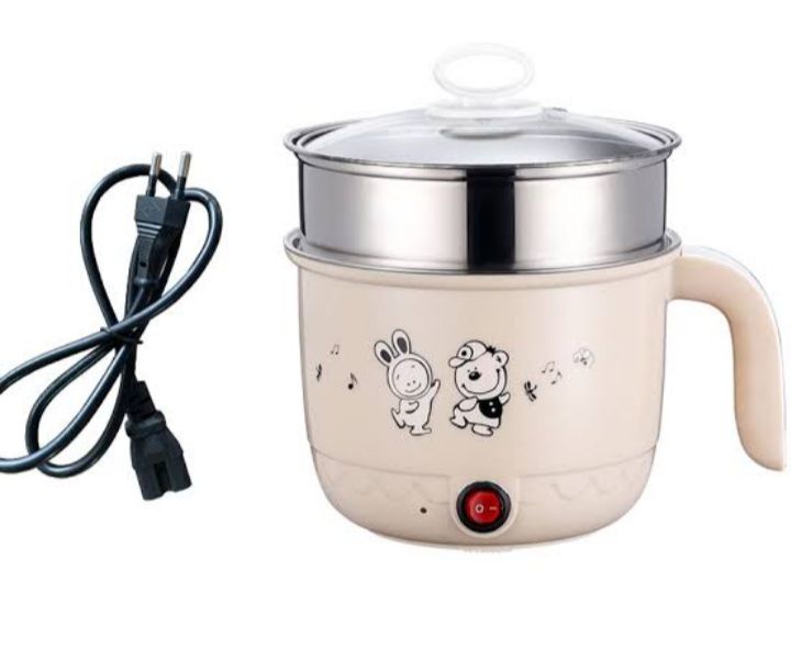 Multifunctional Electric Mini Pot Cooker 1.8L Stainless Steel Steamer Noodles Soup Maker Hot Pot ...