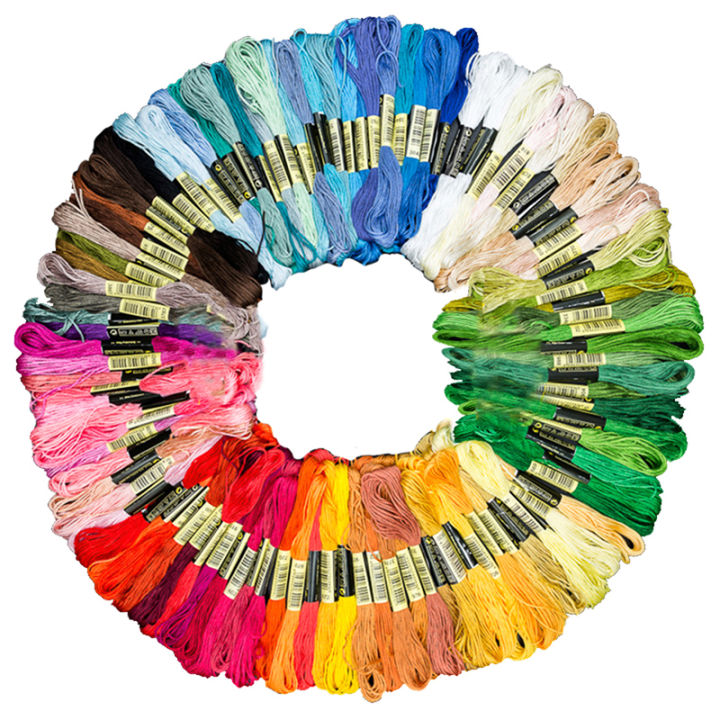 24/100/50 Cross Stitch Cotton Embroidery Thread Floss Sewing Skeins ...