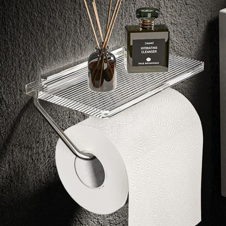 Acrylic tissue box, toilet wall-mounted paper roller, toilet paper ...