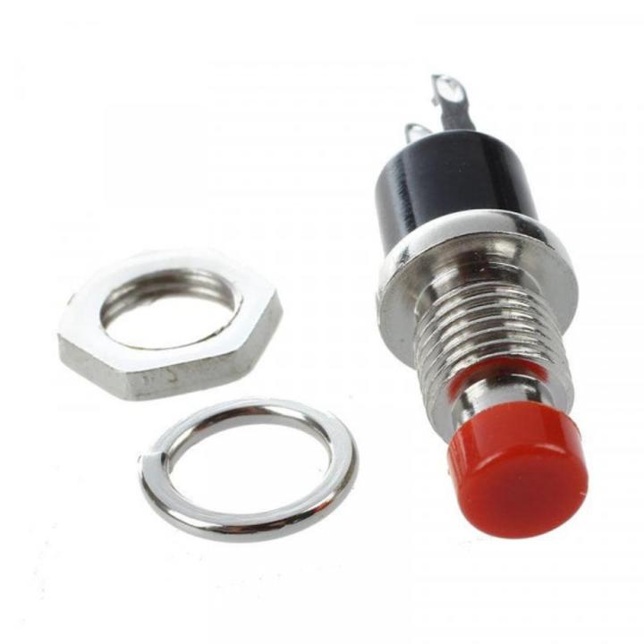 2Pcs Silence Switch Stainless Steel Switch 2 Pin AC 250V 1A Mini Push ...