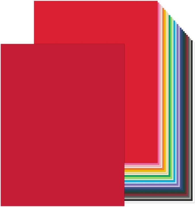 Colored Cardstock 8.5 x 11 Assorted, 100 Sheets Goefun multi Colors ...