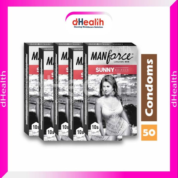 Manforce Sunny Edition Condom 5's Combo Pack of 10's (10x5=50 pcs ...