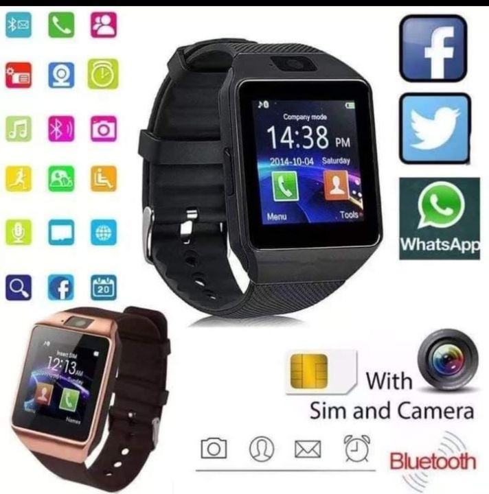 Smartwatch Dz09 Touch Screen SIM TF card SD Card Camera Call smart ...