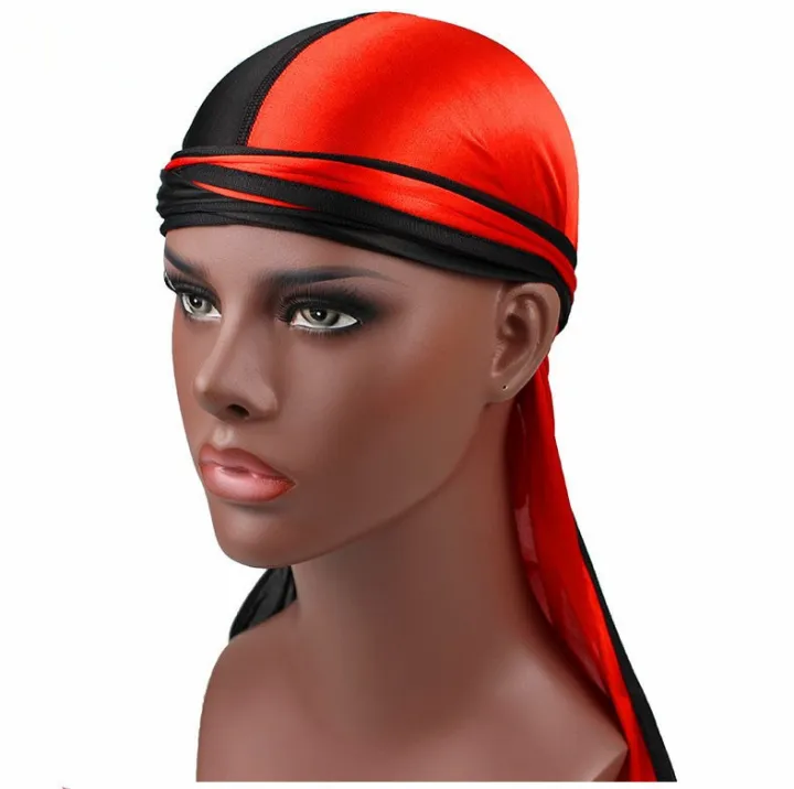 【ALLGOOD】Women Men Silky Durag Head Wrap Cap Summer Bandannas Rag Hat ...