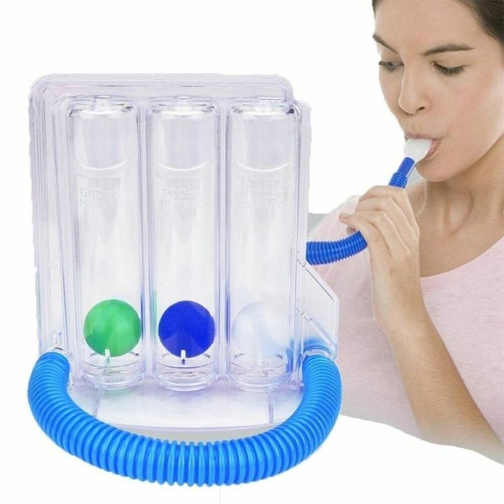 Respiratory Exerciser Three-ball Instrument Spirometry Training Fitness ...